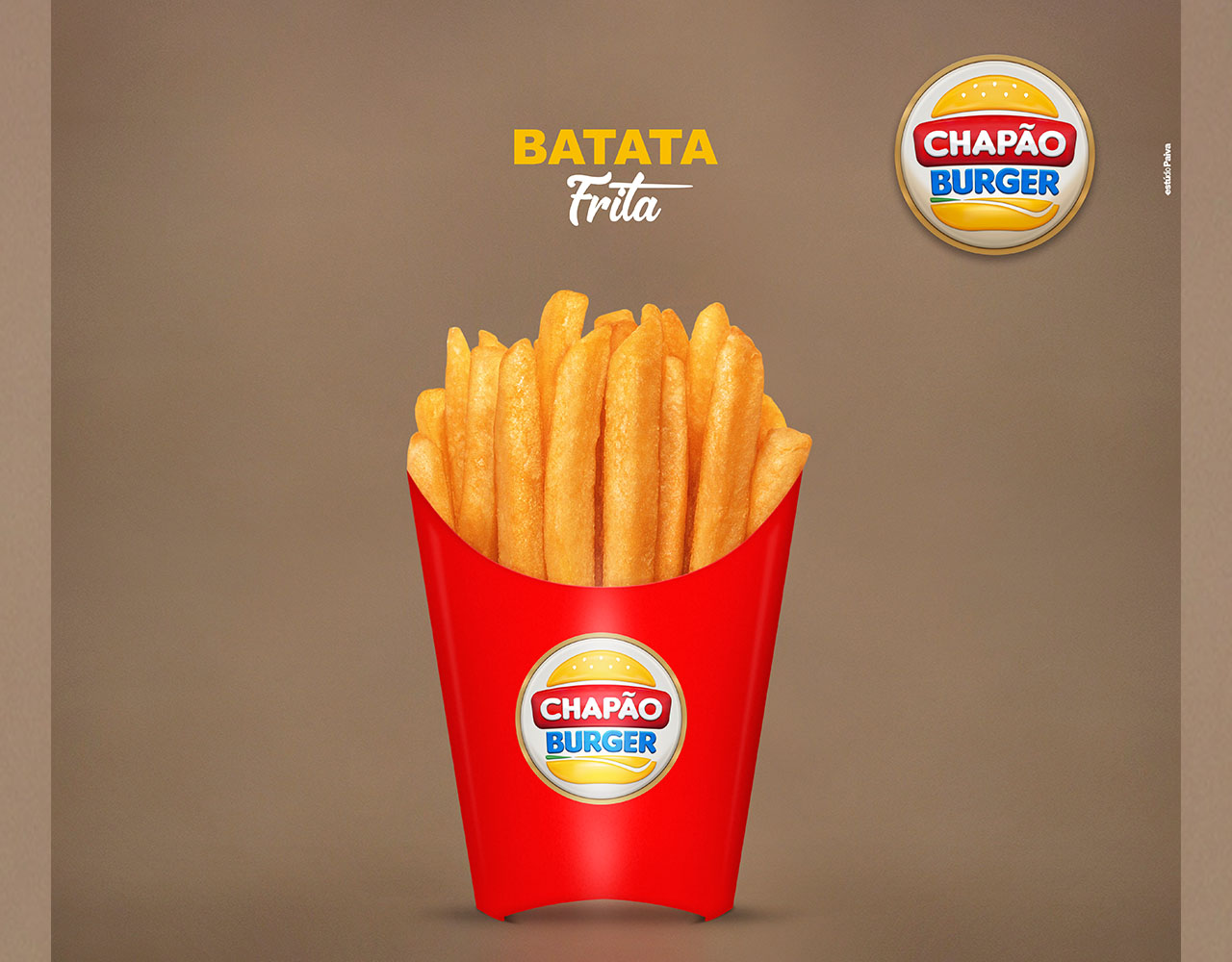 Tratamento de foto ilustrativa para batata frita fast food
